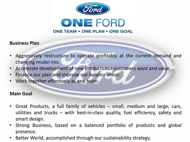 Ford Motor Strategic Management | PPTX | Automotive Industry | Industries