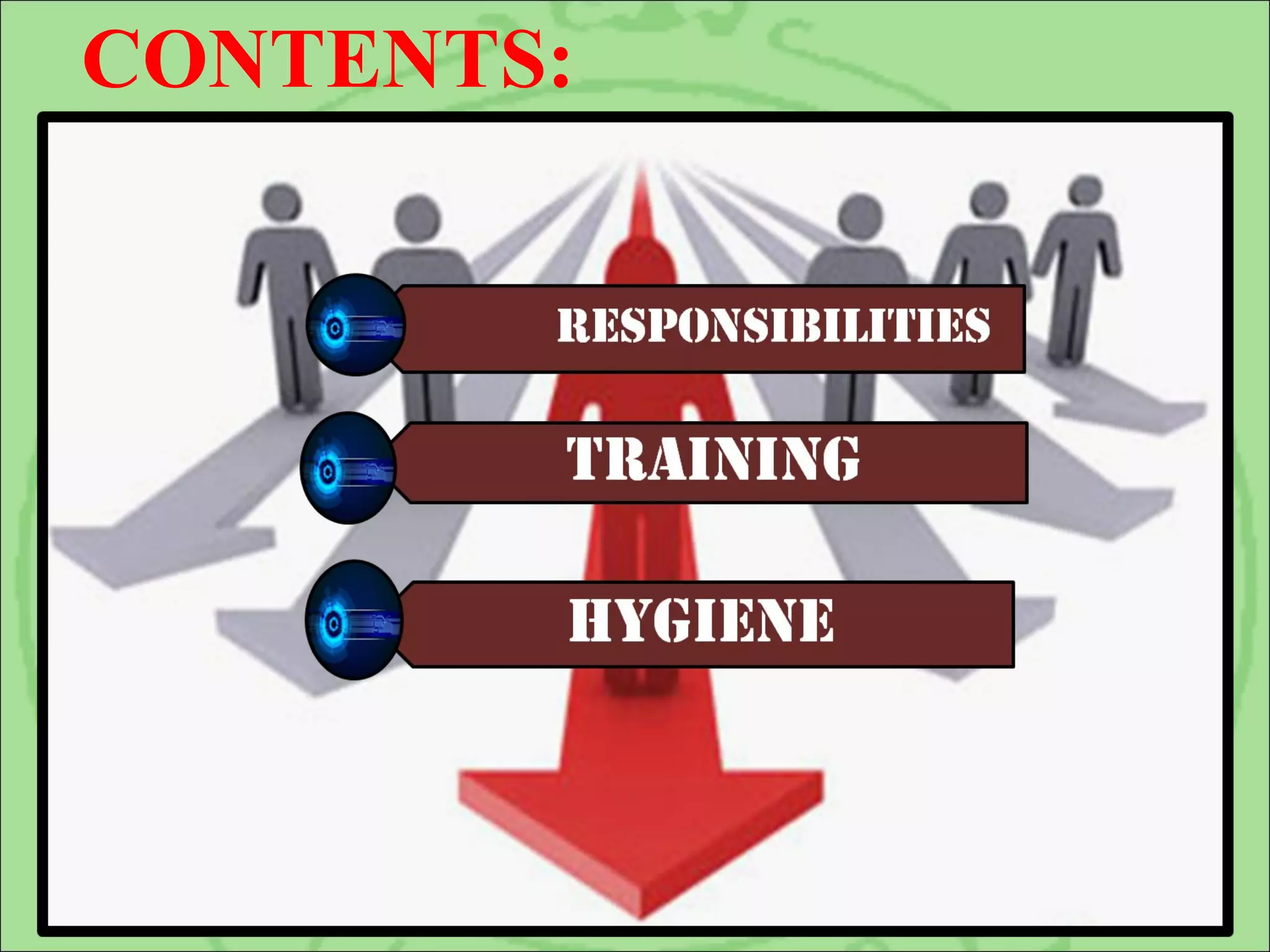RESPONSIBILITIES, TRAINING & HYGIENE | PPT
