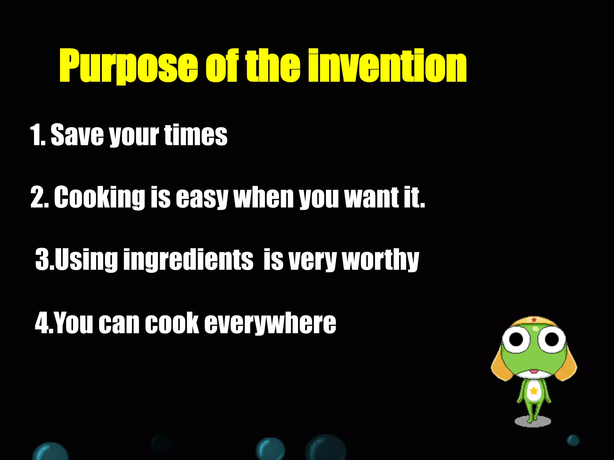 Imaginary Invention- Cooking Man | PPTX