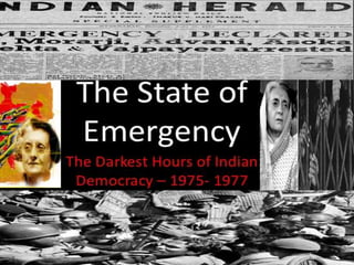 State of emergency in India | PPTX