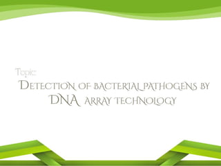 DNA microarray technique | PPTX