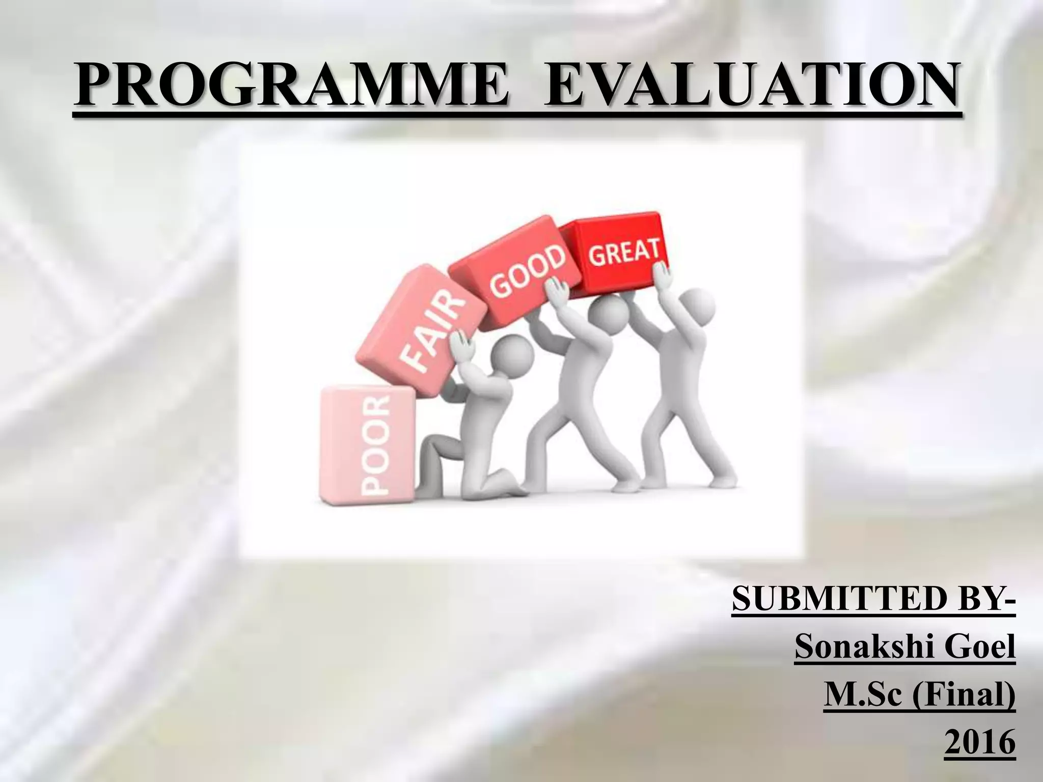 programme evaluation | PPTX
