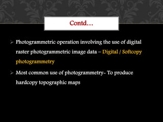 BASIC CONCEPTS OF PHOTOGRAMMETRY | PPTX | 3-D Graphics | Computer ...