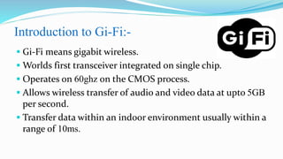 Presentation on Gi-Fi | PPTX