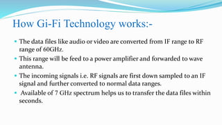 Presentation on Gi-Fi | PPT
