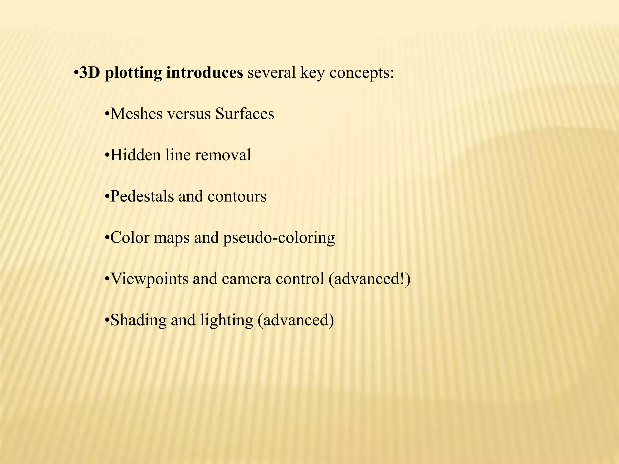 K10765 Matlab 3D Mesh Plots | PPT