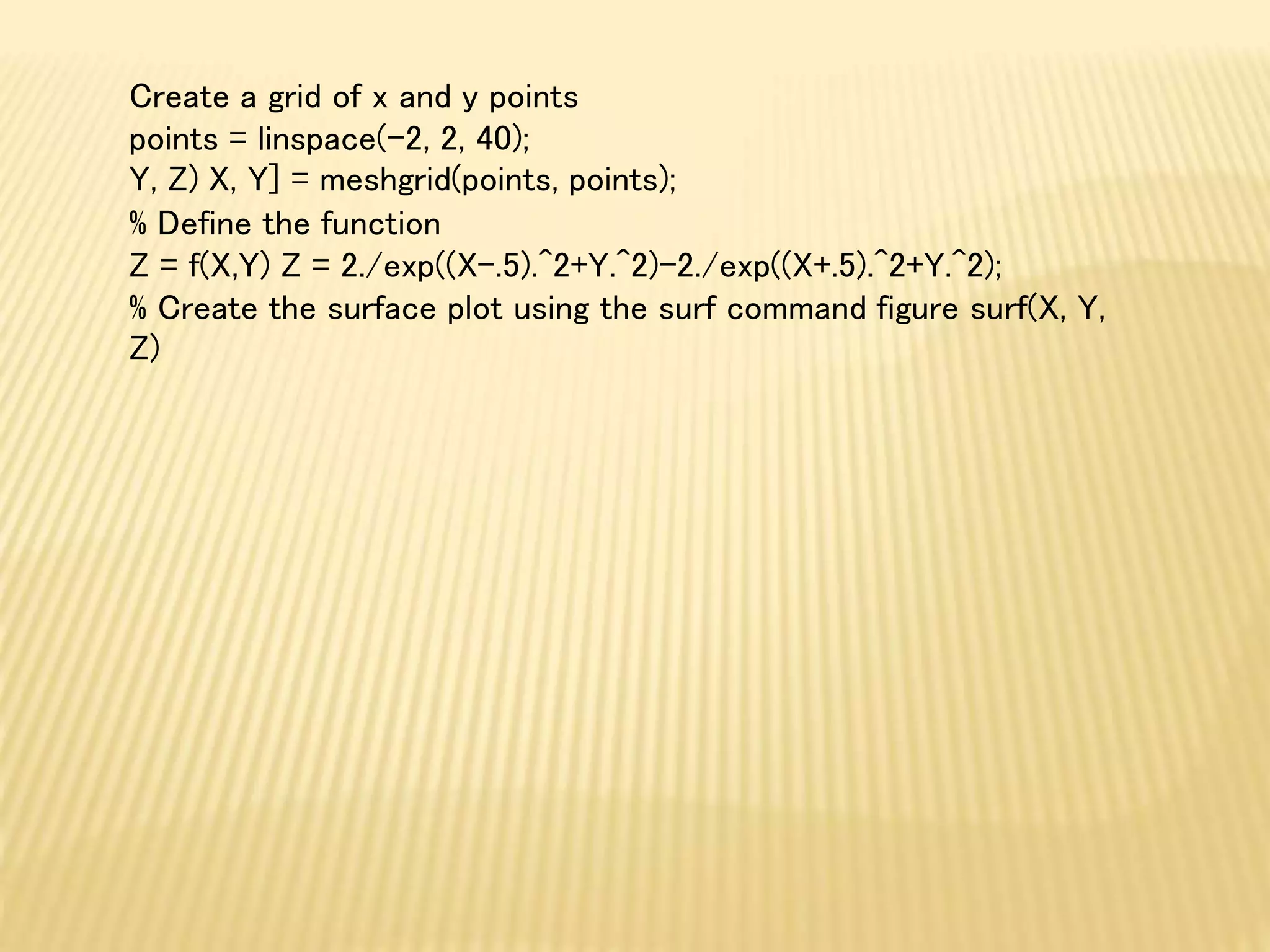 K10765 Matlab 3D Mesh Plots | PPT