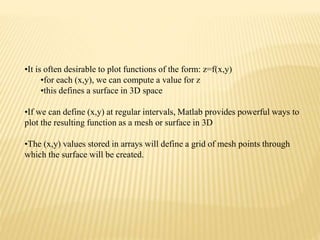 K10765 Matlab 3D Mesh Plots | PPT