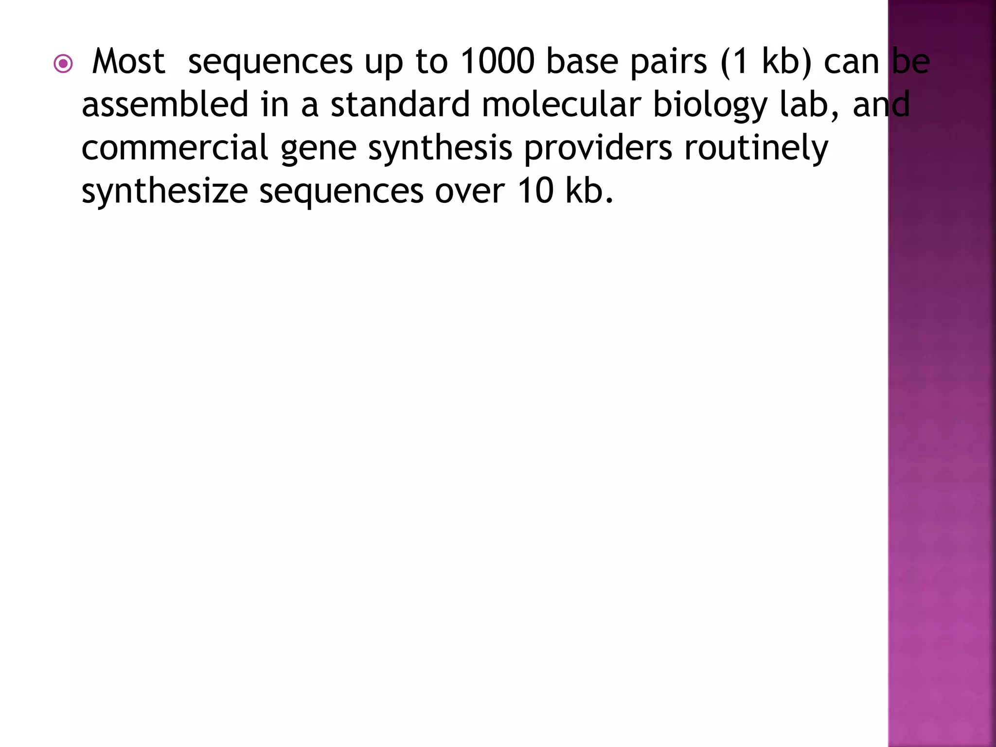 artificial gene synthesis | PPTX