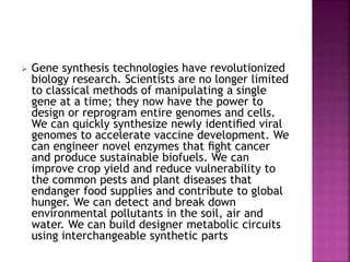 artificial gene synthesis | PPTX