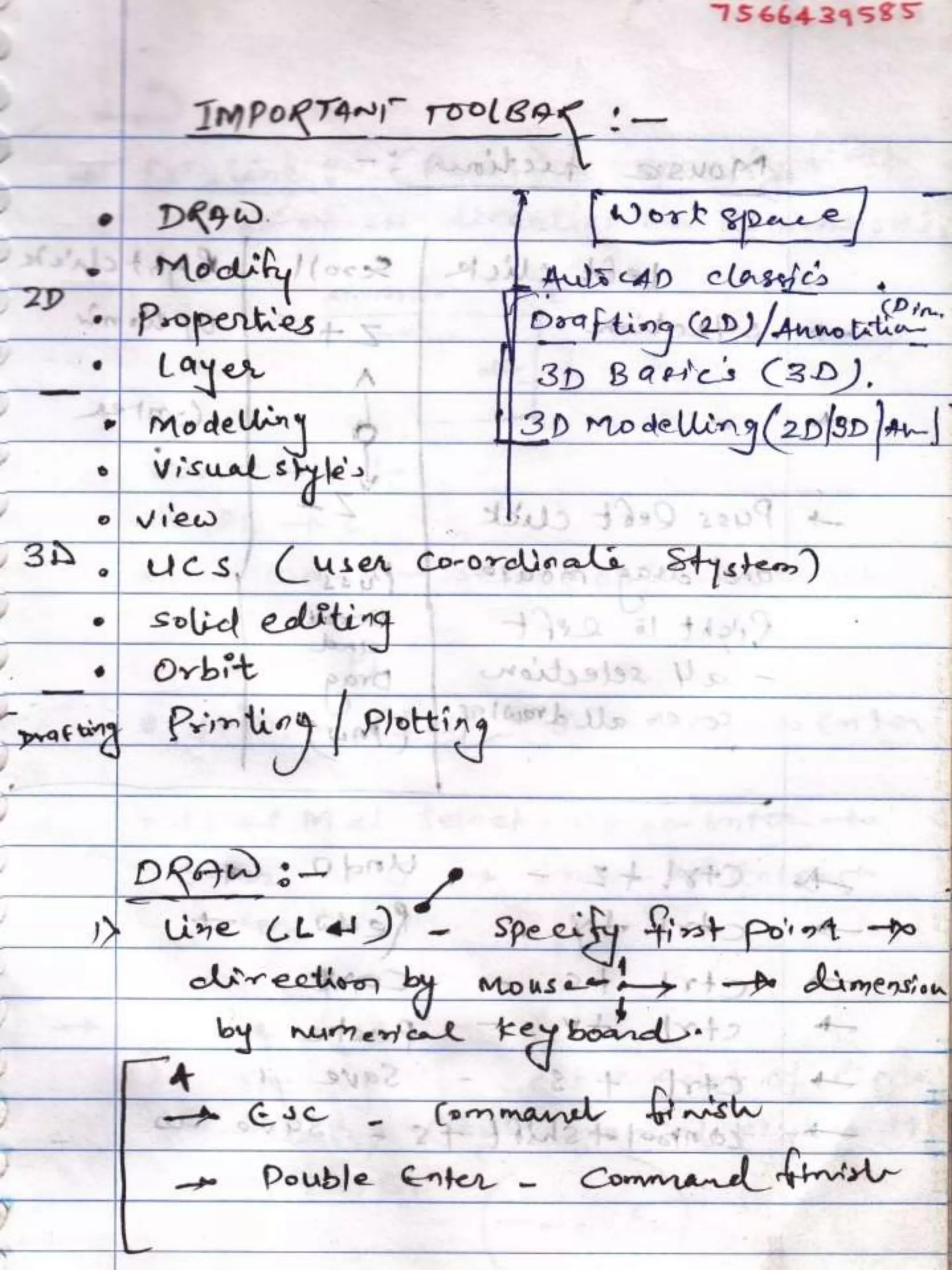 AUTOCAD NOTES | PPTX