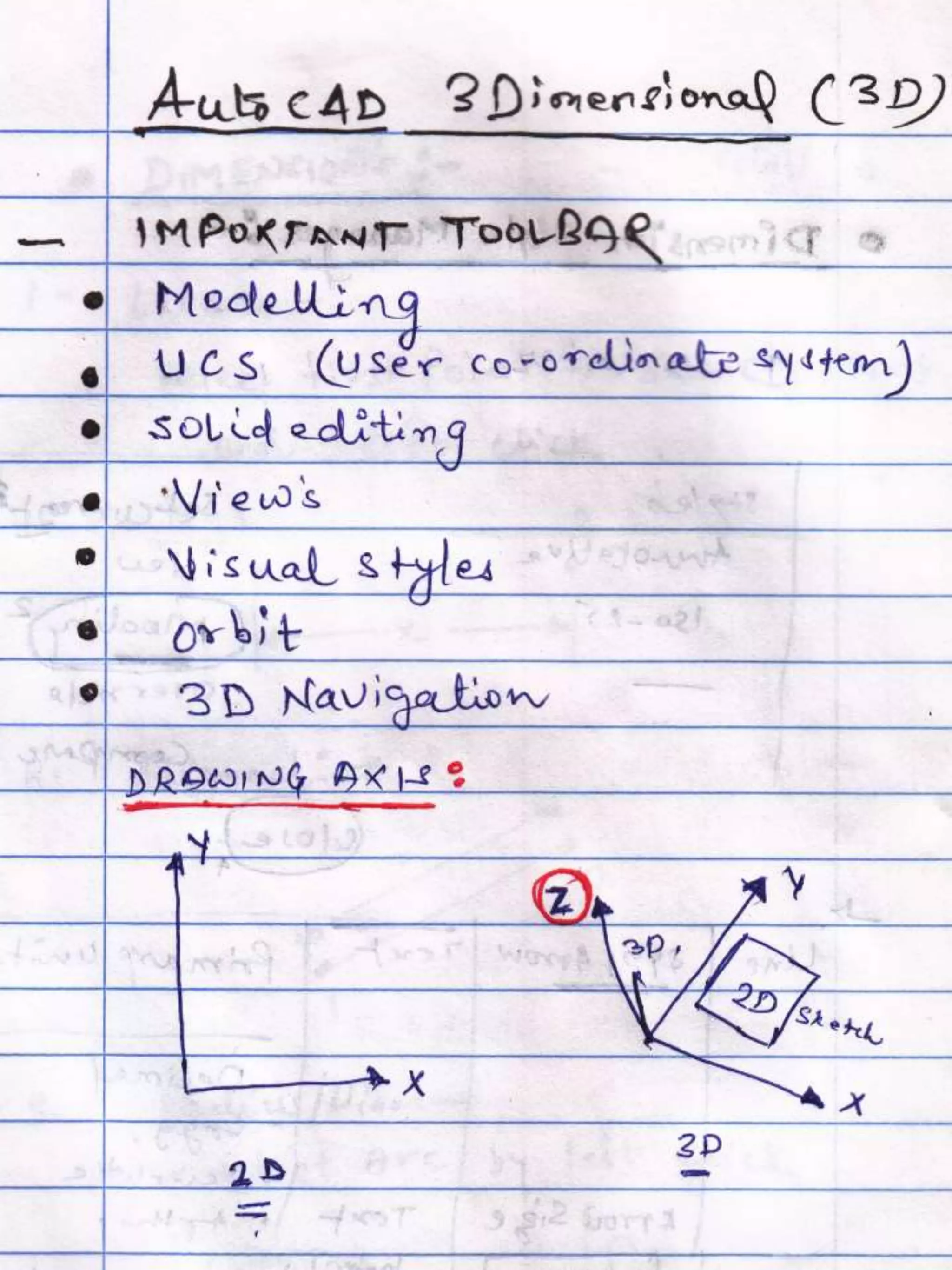 AUTOCAD NOTES | PPTX