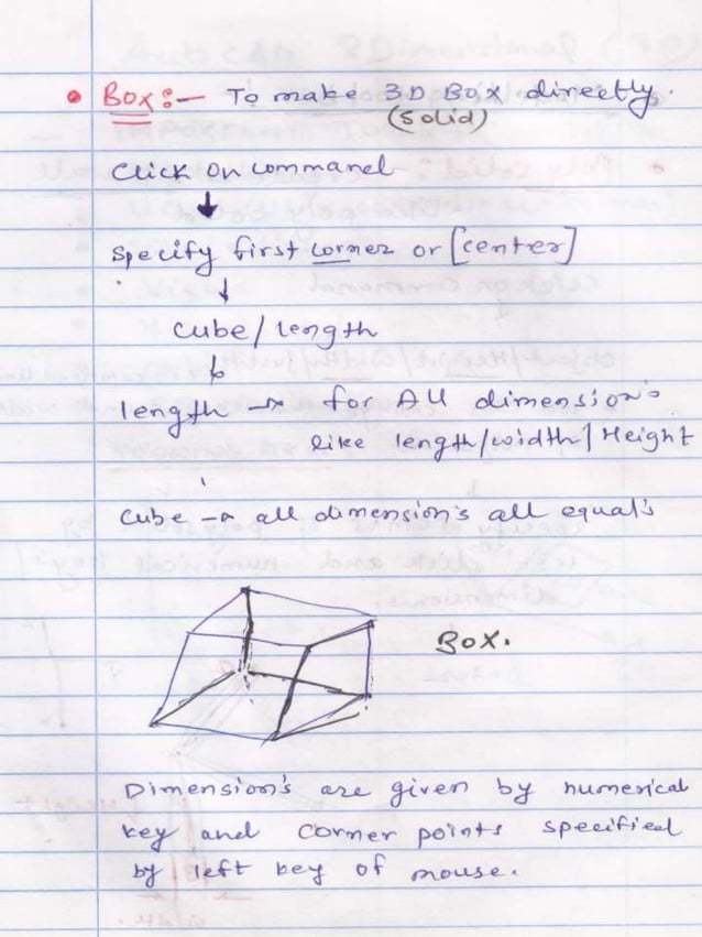 AUTOCAD NOTES | PPTX