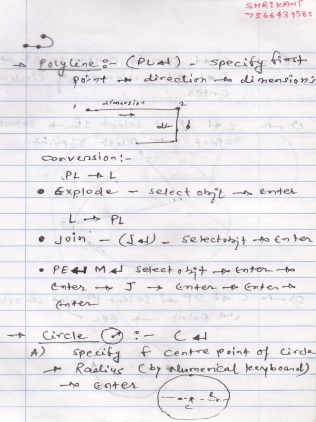 AUTOCAD NOTES | PPTX