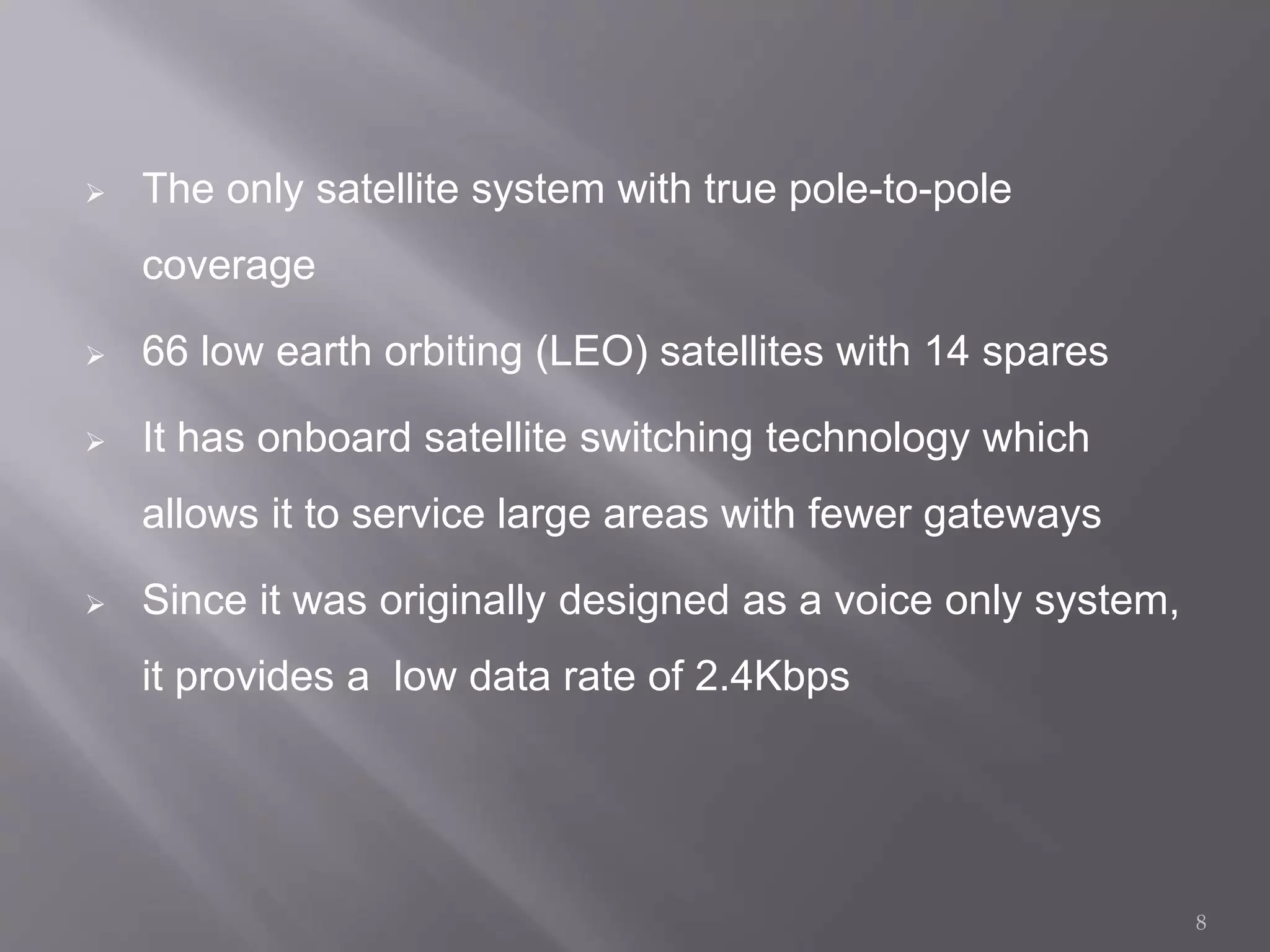 Iridium satellite system | PPTX