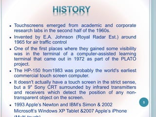 Touch Screen Technology | PPTX