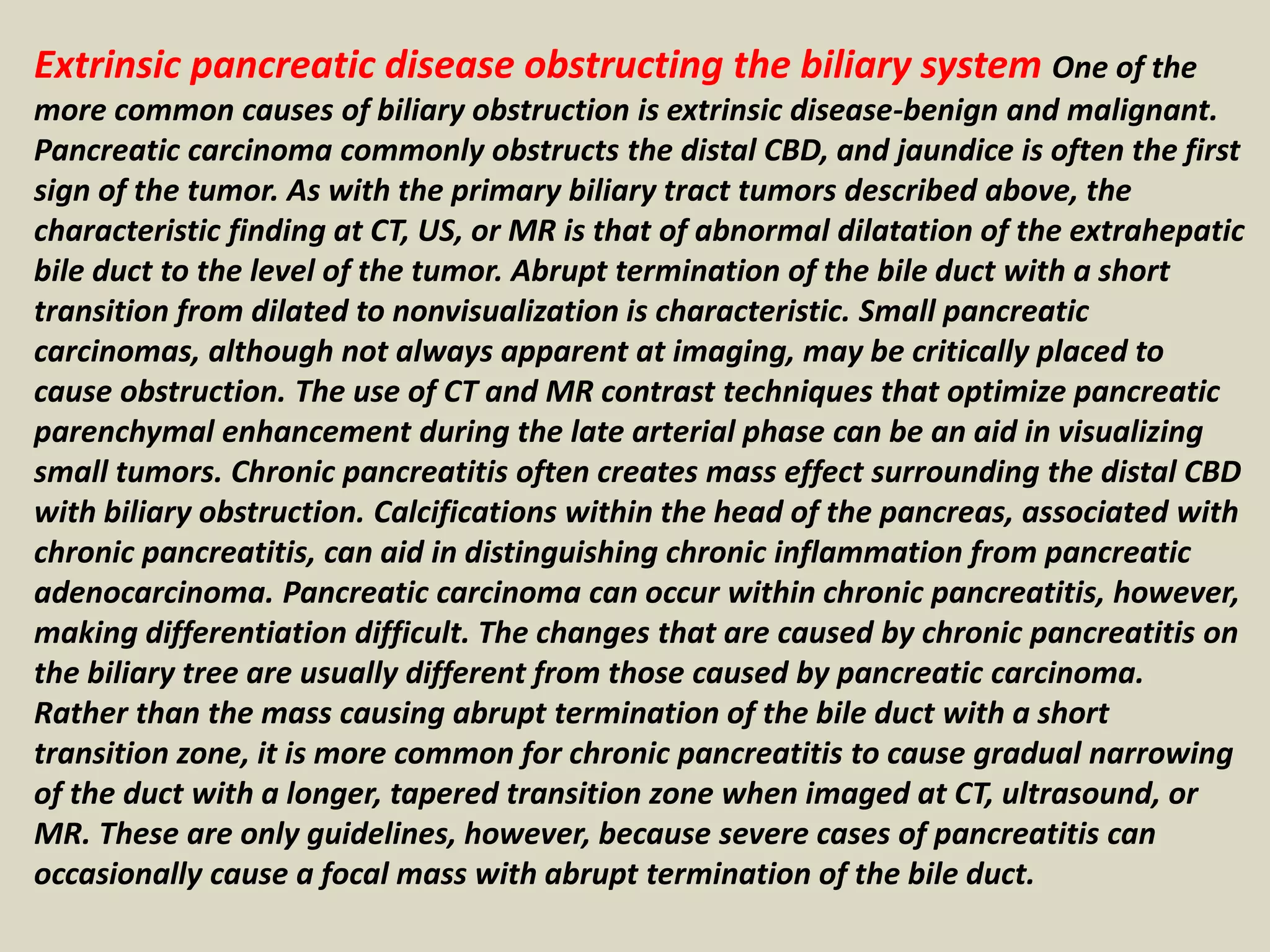 Presentation1.pptx, radiological imaging of obstructive jaundice. | PPTX