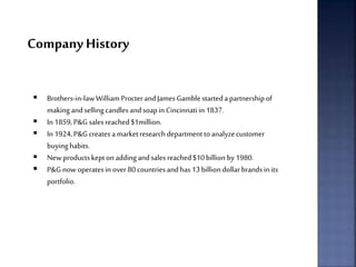 Procter & Gamble: Analyzing Expansion | PPTX | Marketing and ...