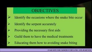 SNAKE BITES IN SRI LANKA | PPTX