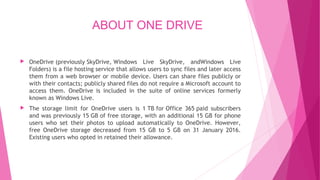 MICROSOFT ONE DRIVE | PPT
