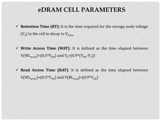 eDRAM Cells using FinFET Technology | PPTX