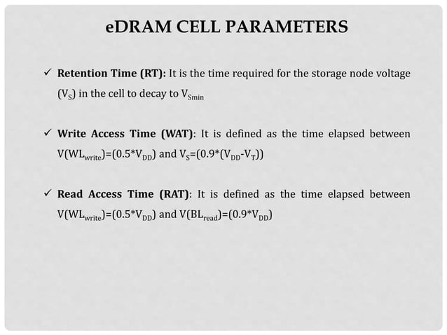 eDRAM Cells using FinFET Technology | PPT