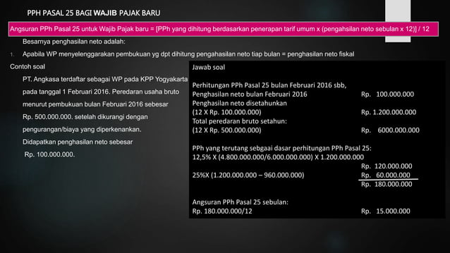 PPh Pasal 25 | PPTX