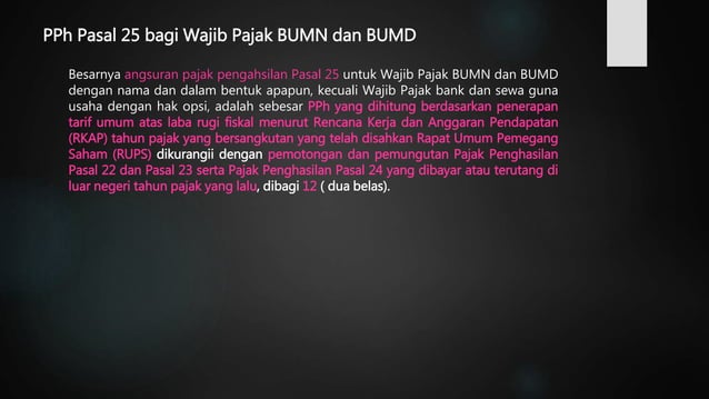 PPh Pasal 25 | PPTX