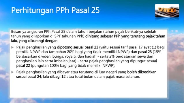 PPh Pasal 25 | PPTX