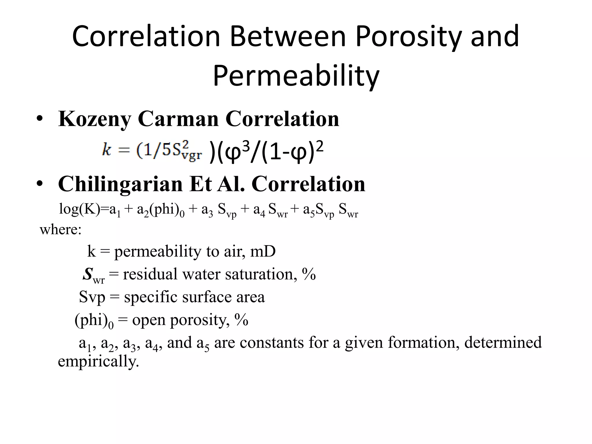 Porosity Permeability Relationship in carbonate rock ppt | PPTX