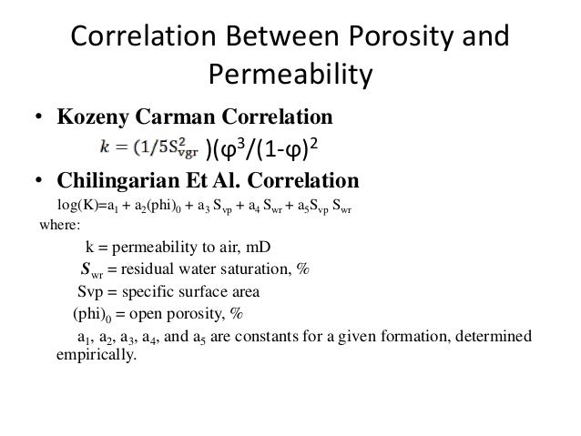Porosity Permeability Relationship In Carbonate Rock Ppt