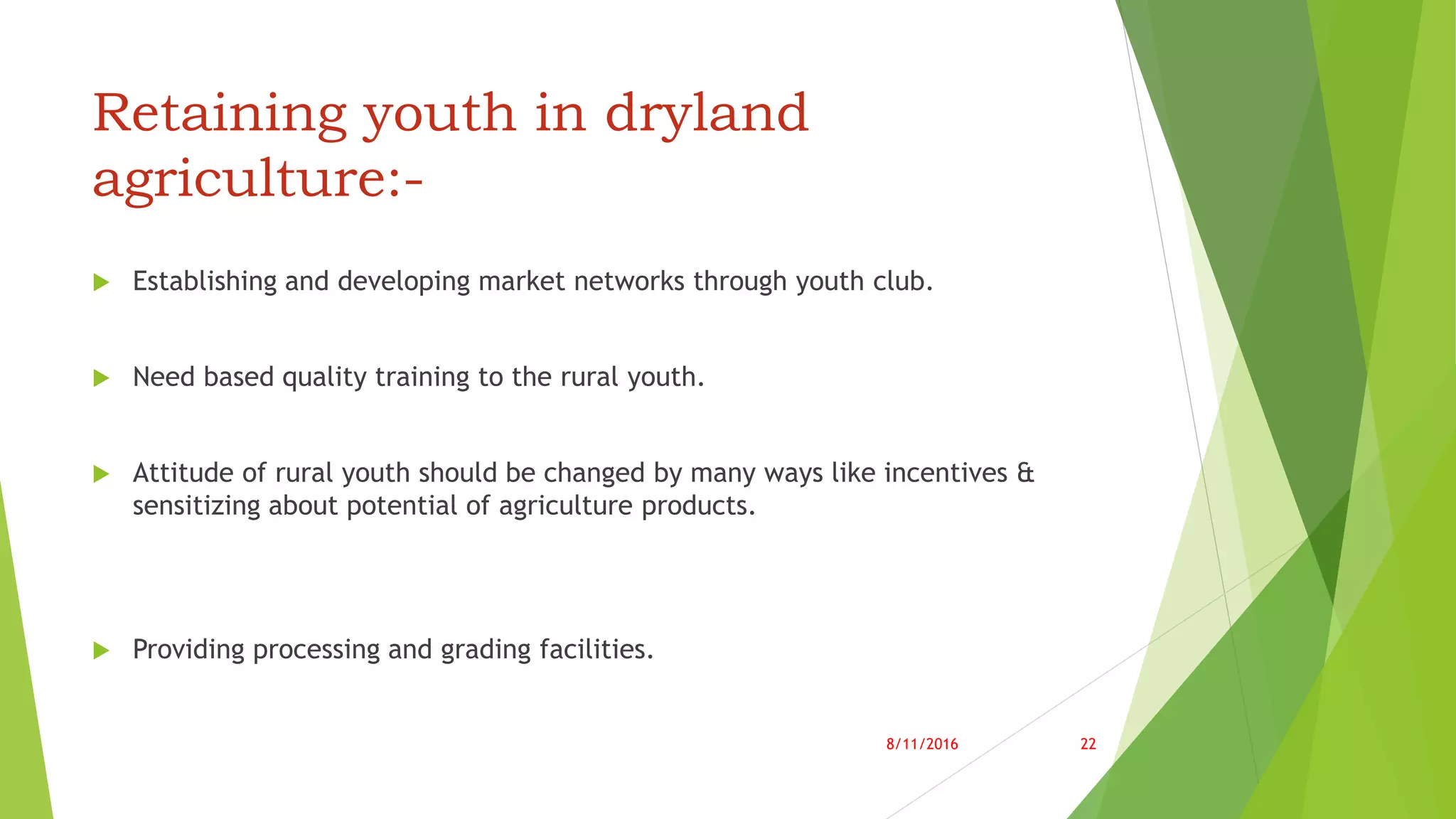 agricultural development in dryland areas of India. | PPTX