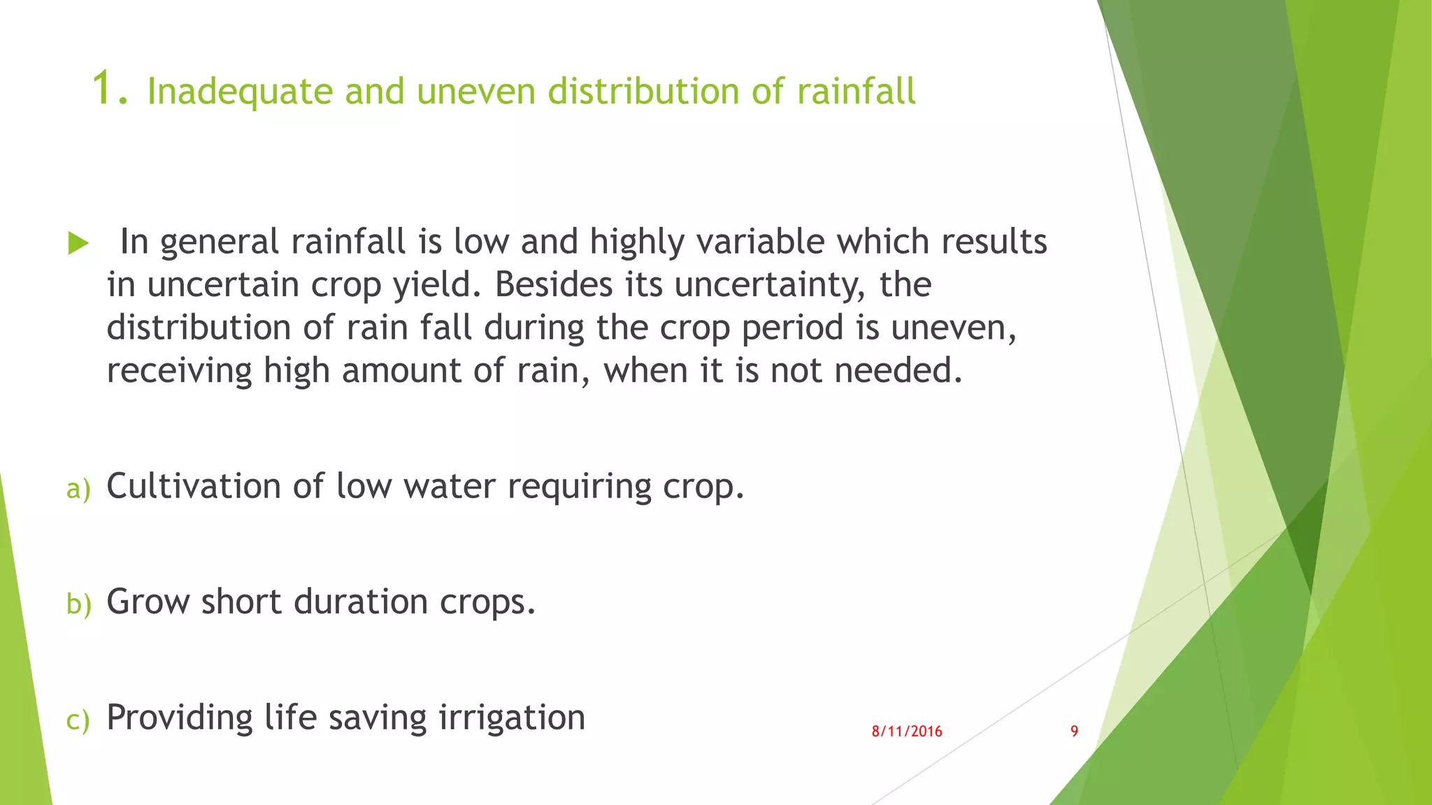 agricultural development in dryland areas of India. | PPTX