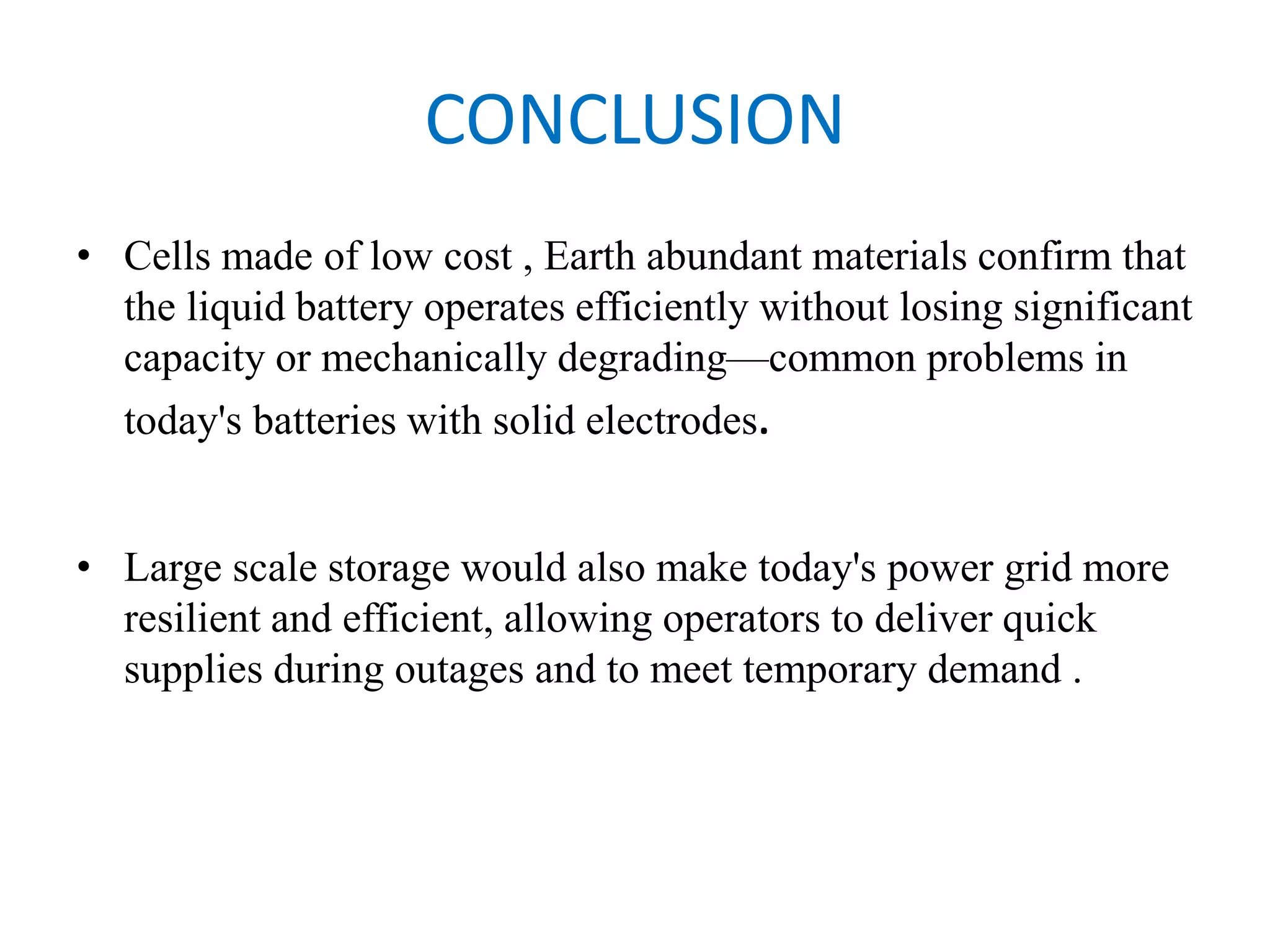 liquid metal battery | PPTX
