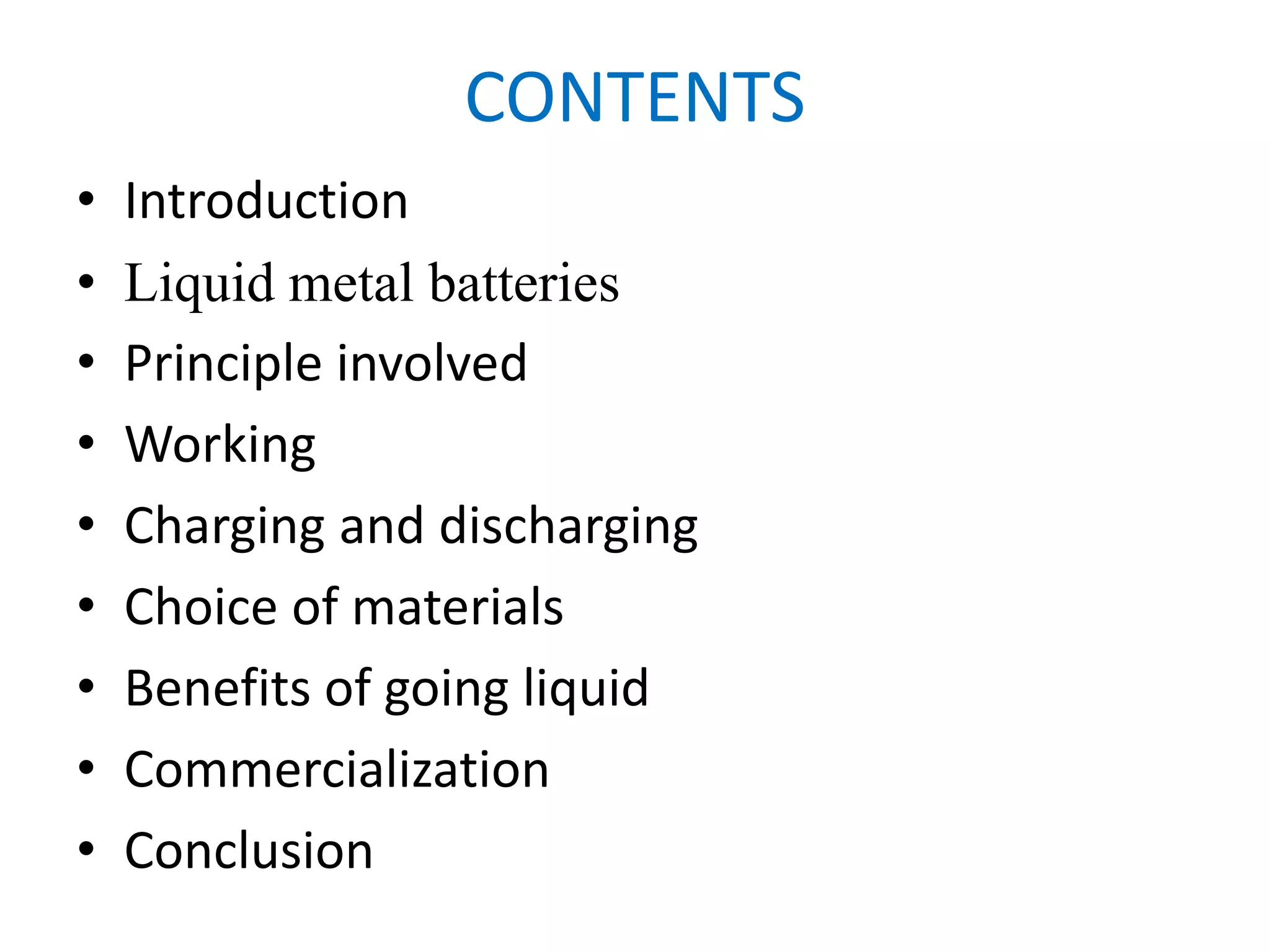 liquid metal battery | PPTX