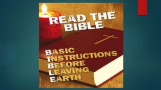 Holy Bible presentation | PPTX