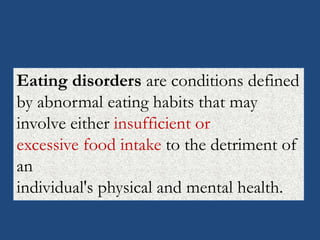 Oral manifestations of eating disorders | PPTX