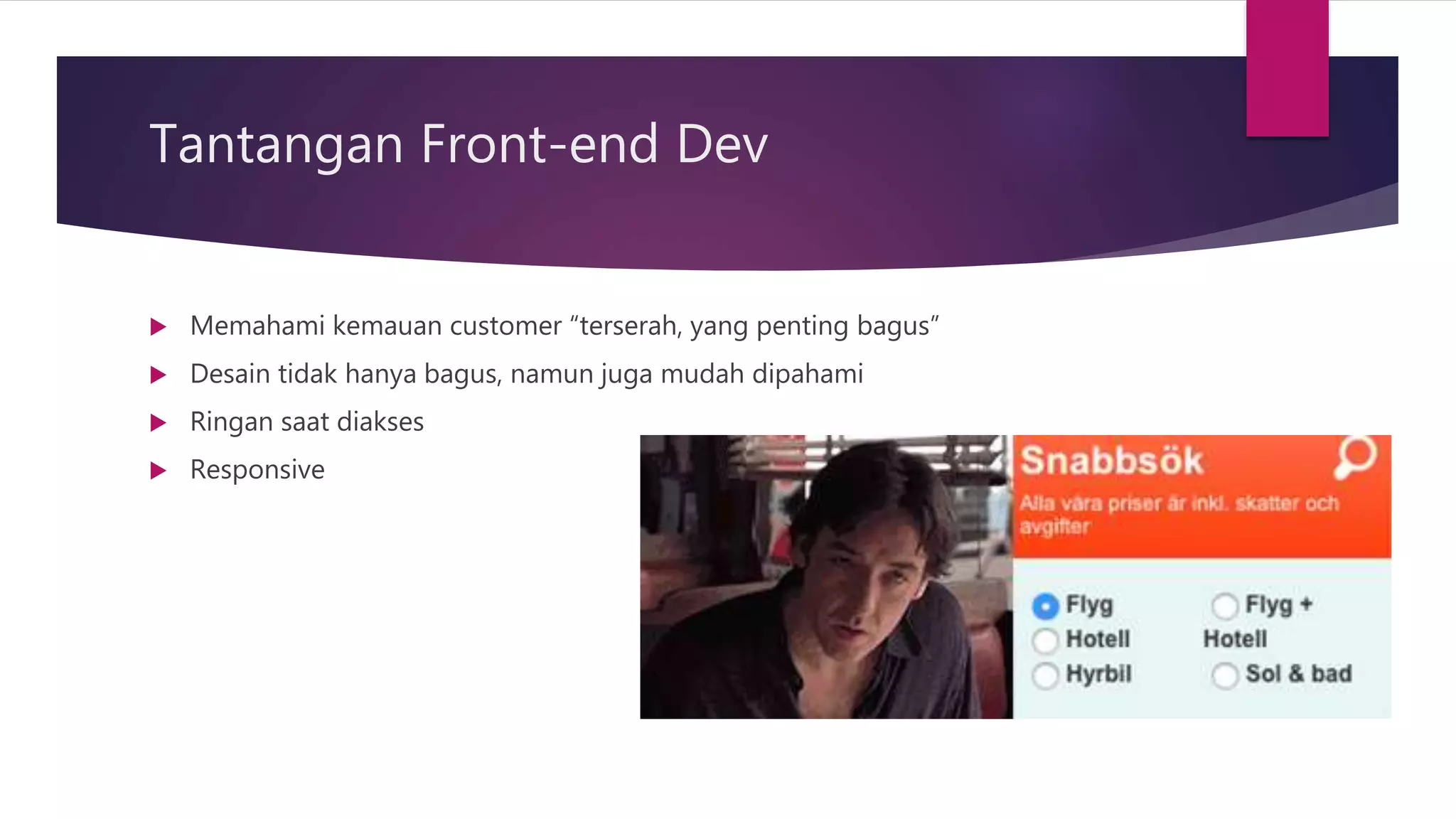 Dasar fronte-end vs back-end Developer | PPT
