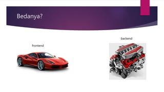 Dasar fronte-end vs back-end Developer | PPTX