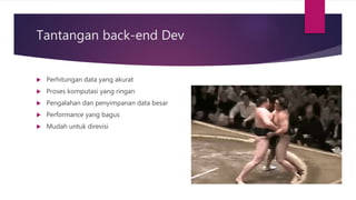 Dasar fronte-end vs back-end Developer | PPTX