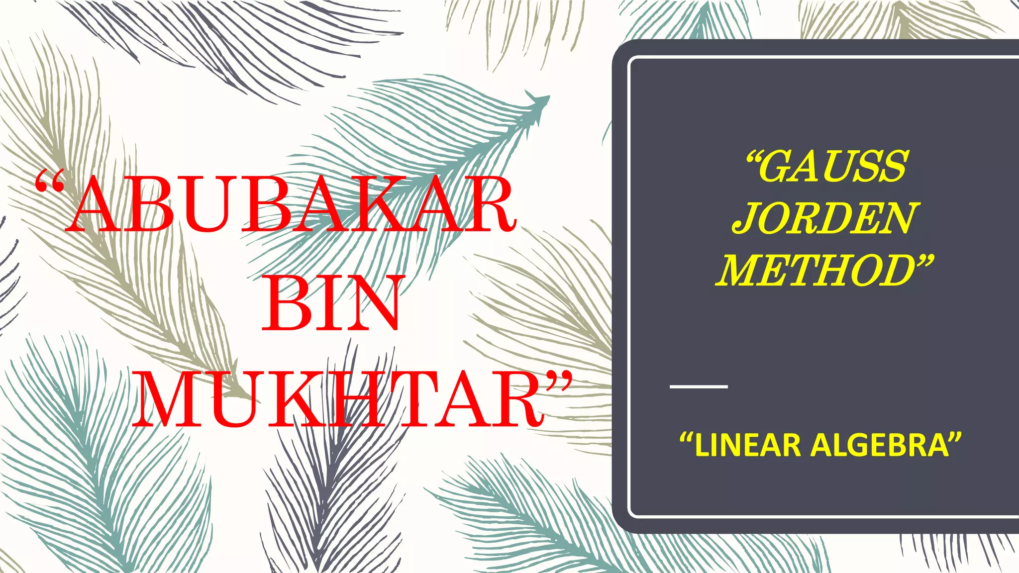 Gsuss Jorden Method | PPTX