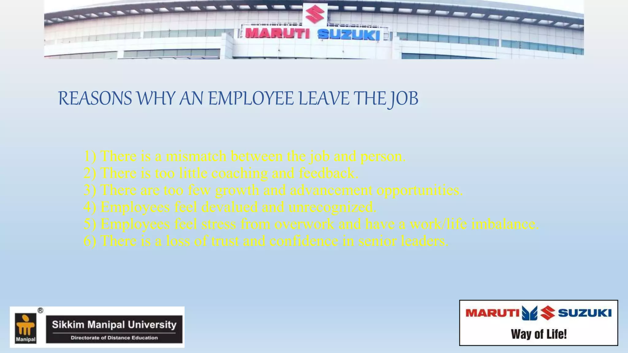 A Study on Employee Motivation and Retention in Maruti Suzuki India ...