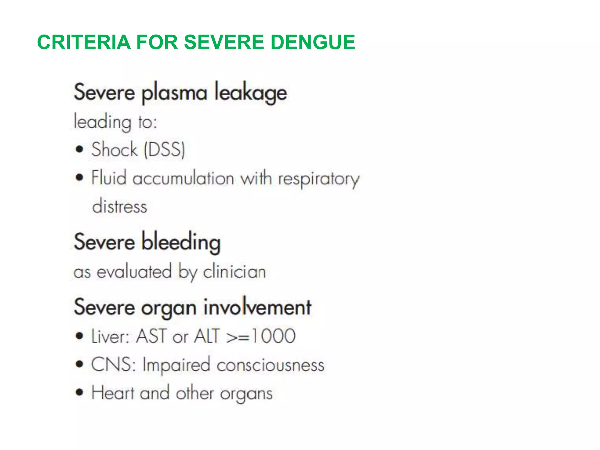 dengue diagnosis and management | PPTX