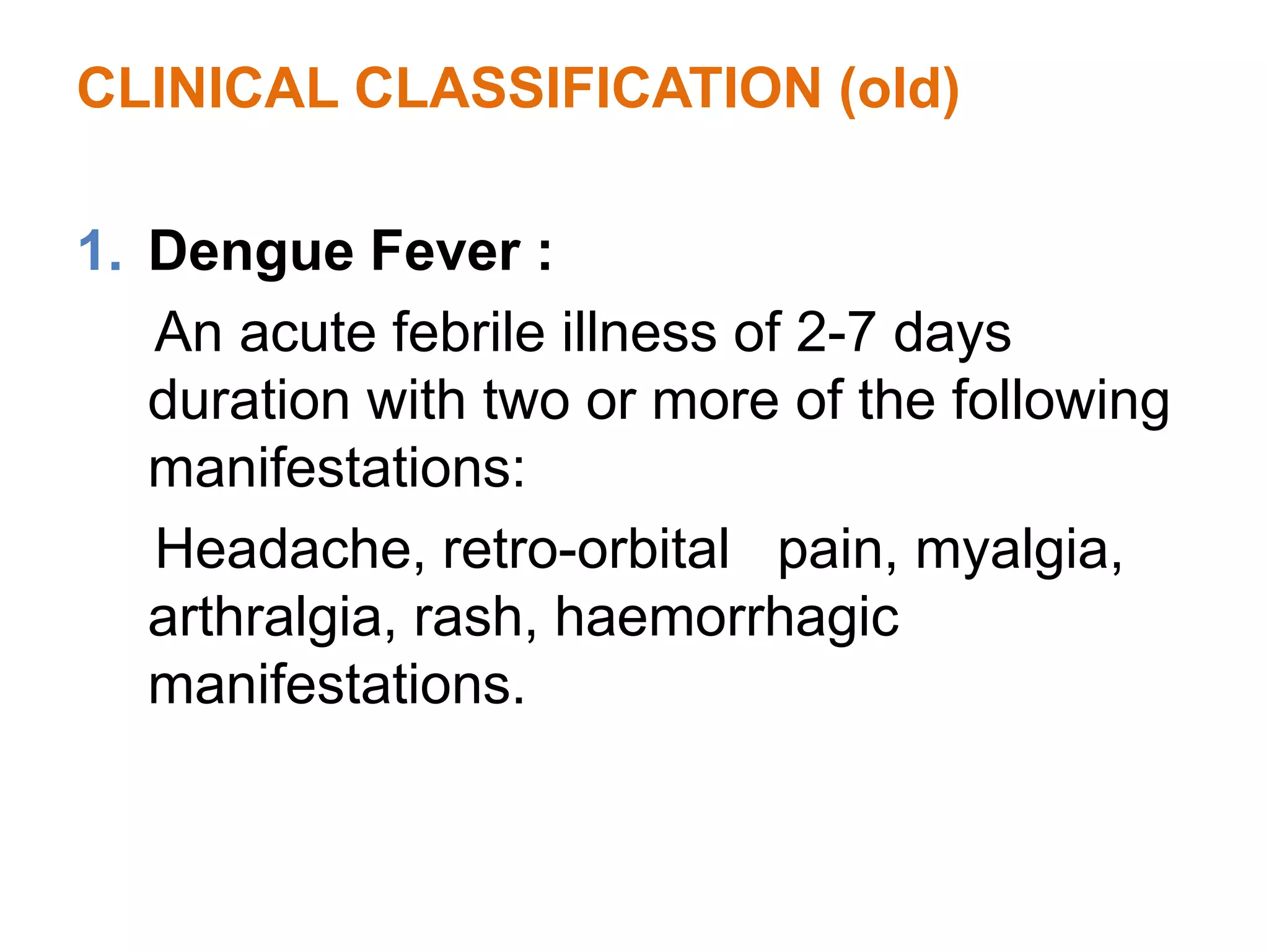 dengue diagnosis and management | PPTX