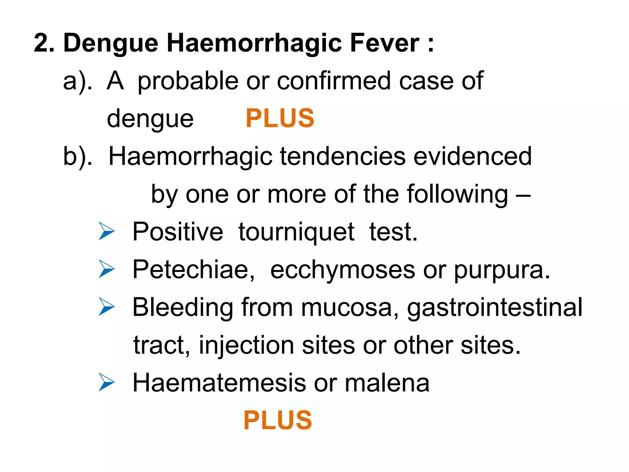 dengue diagnosis and management | PPTX