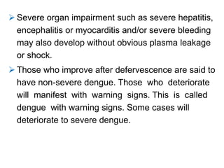 dengue diagnosis and management | PPTX