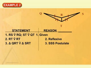 Proving Congruent Triangles using Two Way Table | PPTX