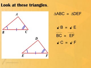 Proving Congruent Triangles using Two Way Table | PPT