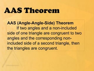 Proving Congruent Triangles using Two Way Table | PPT