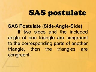 Proving Congruent Triangles using Two Way Table | PPT